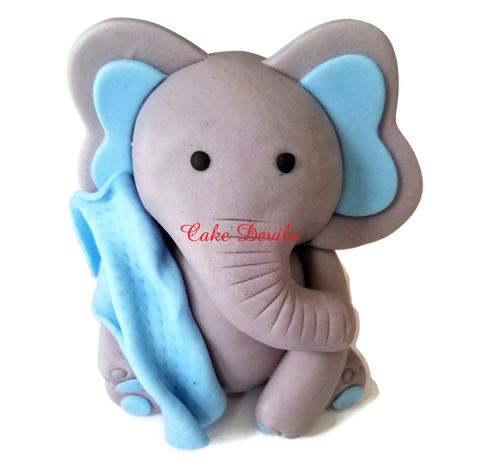 Fondant Elephant Cake Topper With Blanket Great for Elephant | Etsy