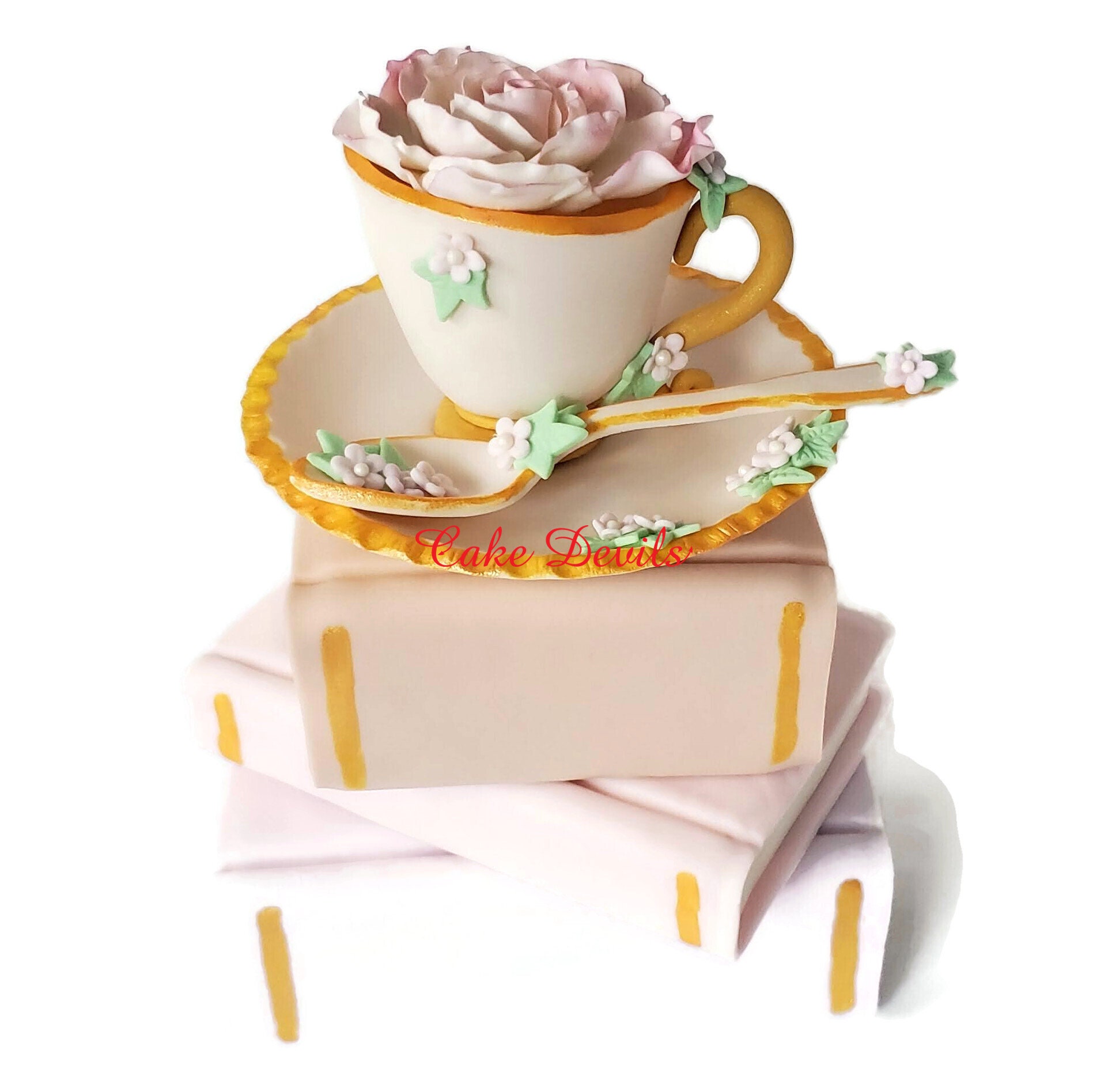 Fondant Tea Party Cake Toppers for Birthday Bridal Shower and - Etsy