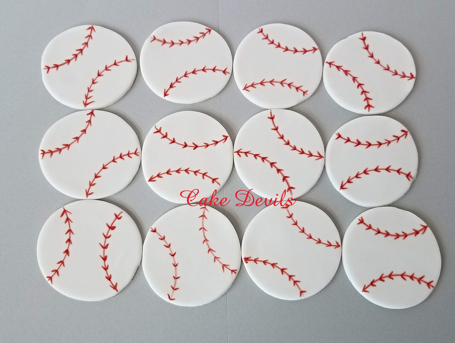 Fondant Baseball Cupcake Toppers Baseball Cake Decorations - Etsy