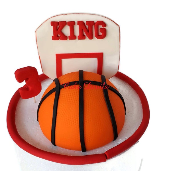 Basketball Backboard Cake Topper - Etsy