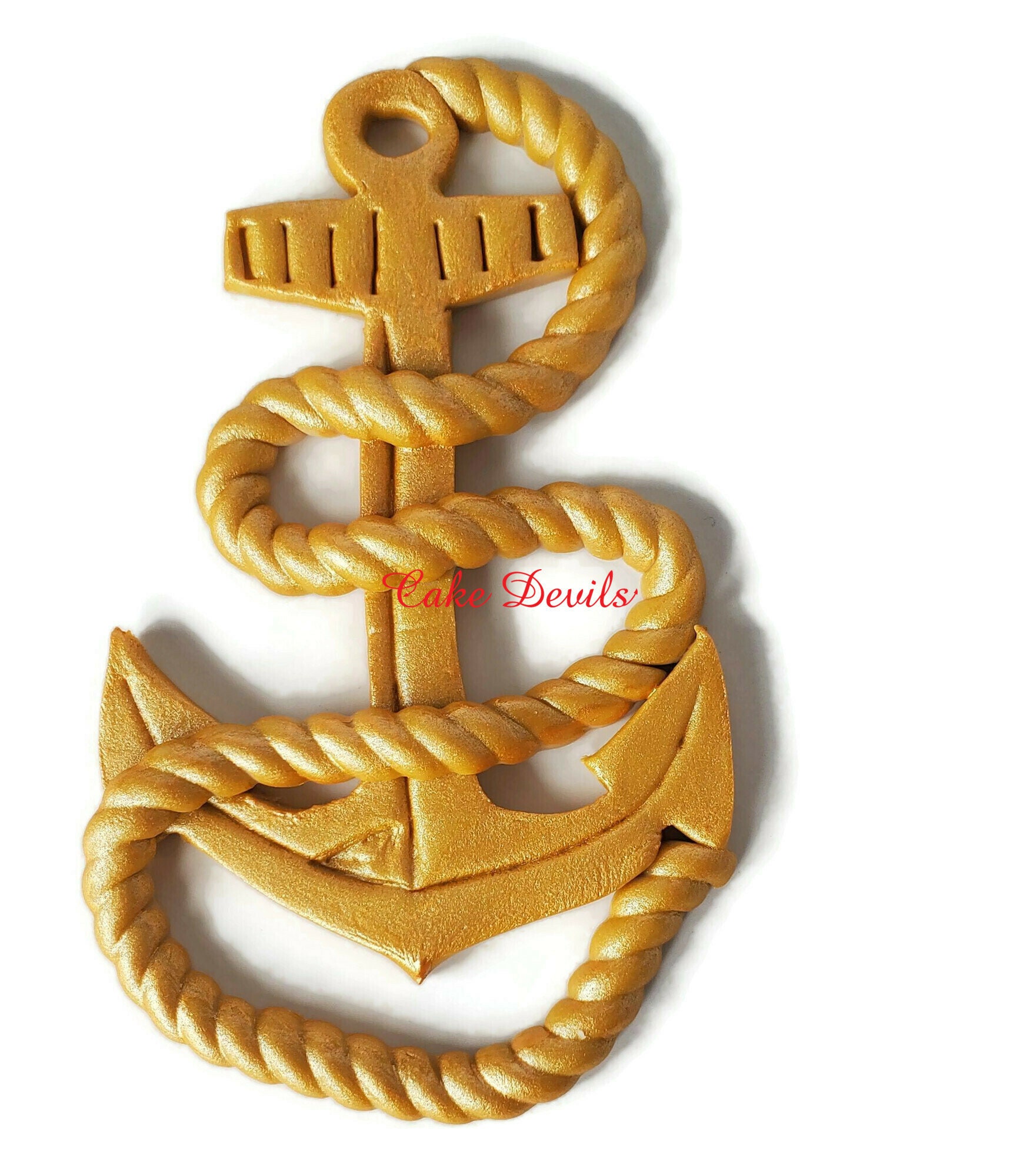 Fondant Anchor Cake Topper Nautical Cake Decoration Handmade - Etsy