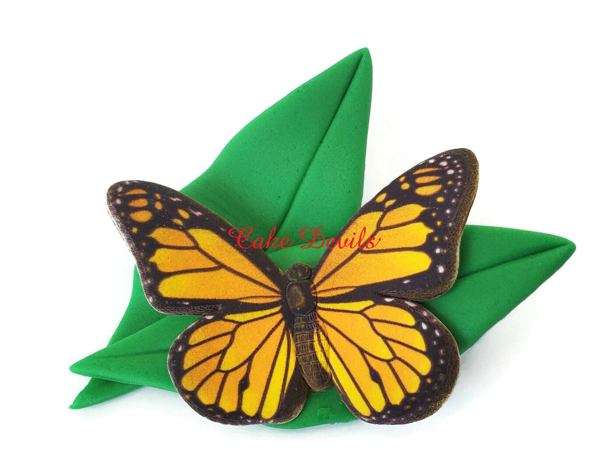 One Fondant Monarch Butterfly Cake Topper Pink Monarch Cake - Etsy