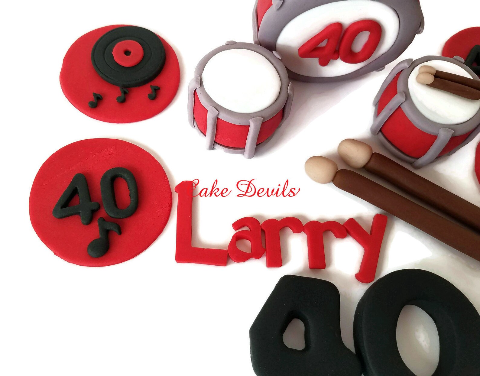 Fondant Drum Cake Topper Drummer Cake Decorations Fondant - Etsy