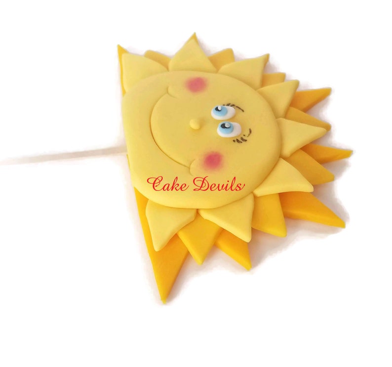 Fondant Sun Cake Topper, You Are My Sunshine Cake Decorations, Handmade ...