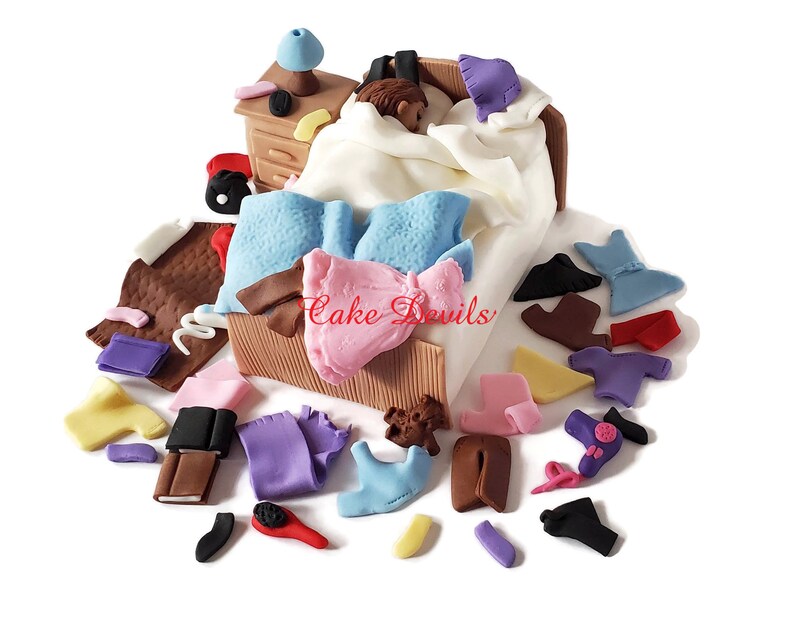 Messy Bedroom Cake Handmade Fondant Cake Toppers for Teenage - Etsy