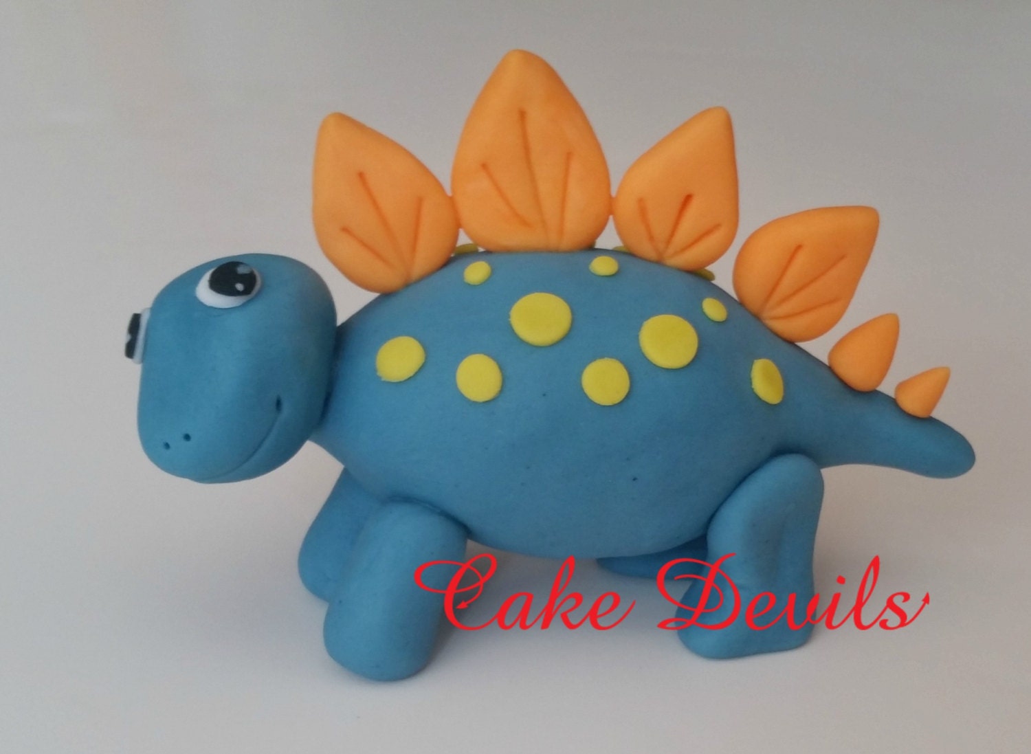 Fondant Dinosaur Cake Topper Standing up With Spikes Handmade - Etsy