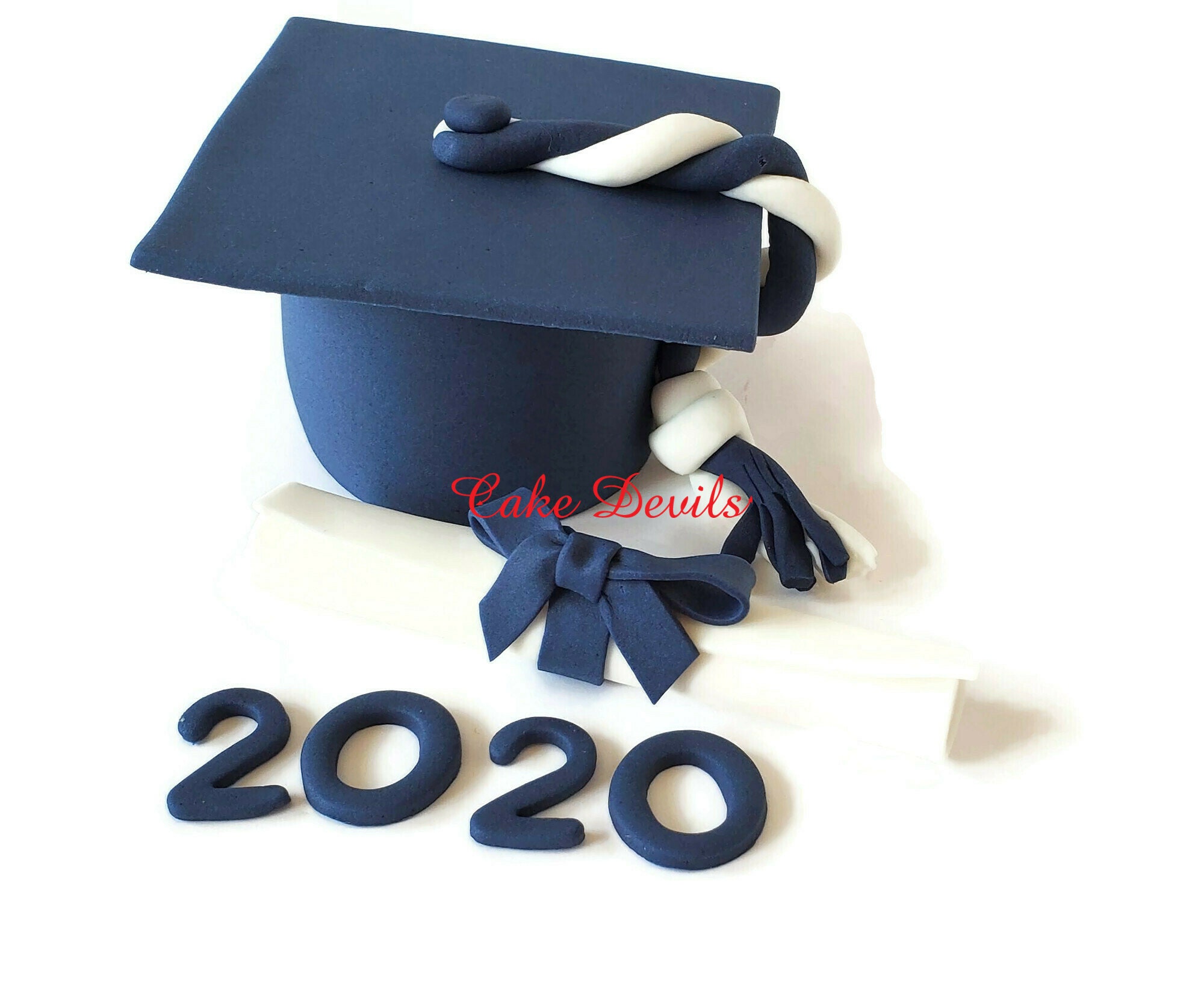 Fondant Graduation Cap Cake Topper With Diploma Cake - Etsy