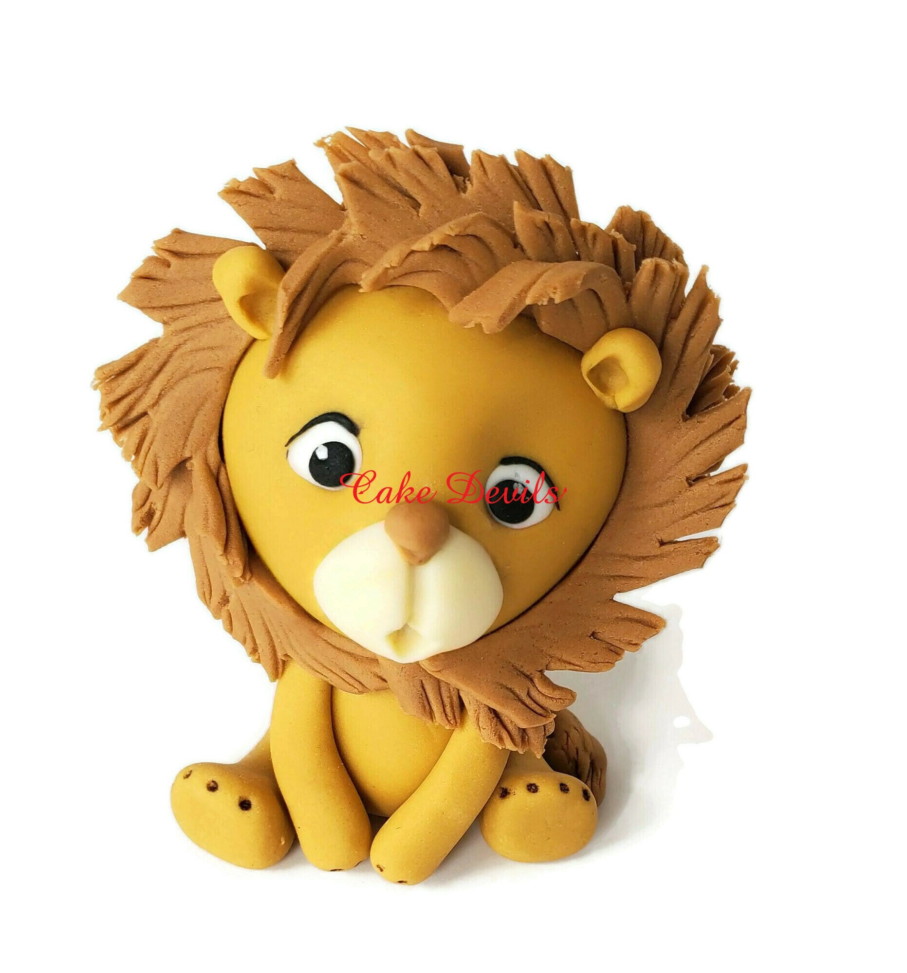 Fondant Lion Cake Topper King of the Jungle Birthday Party - Etsy