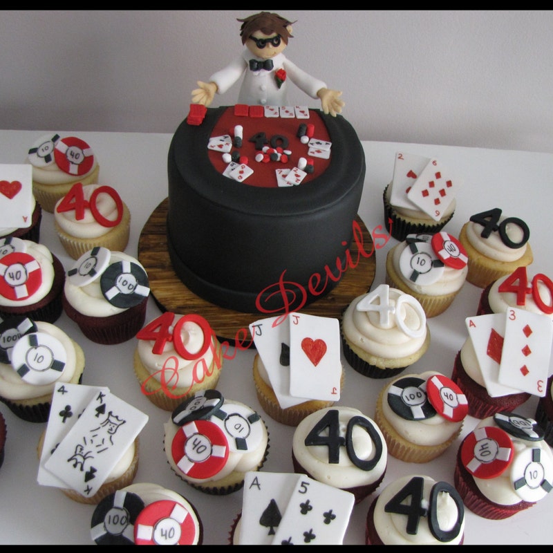 Playing Card Cake Topper - Etsy