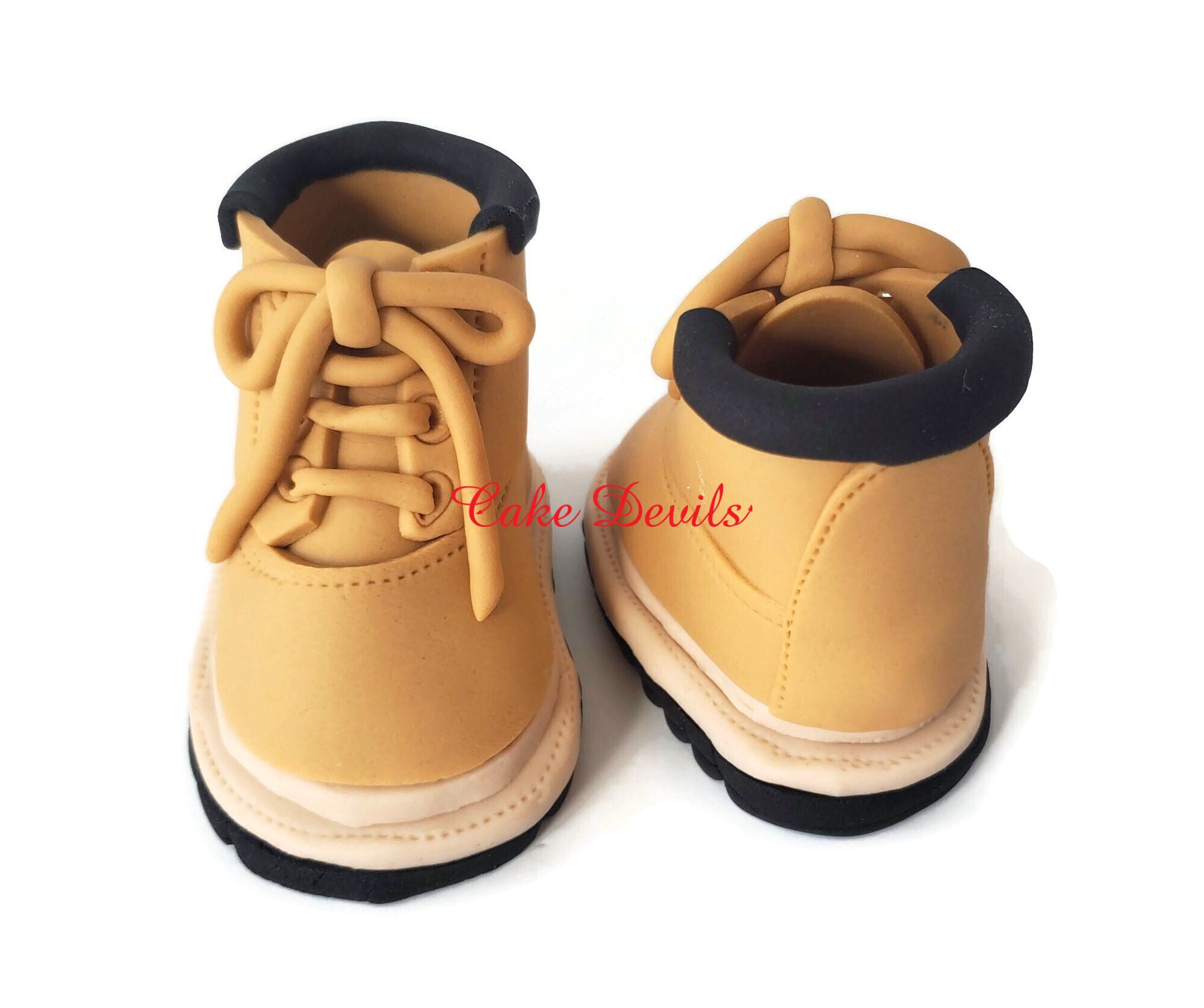 Fondant Hiking Boots Cake Topper, Great for a Lumberjack or Woodland ...