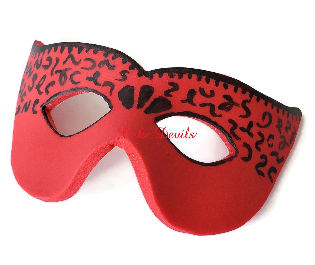 Masquerade Mask Cake Topper, Fondant Masquerade Mask, Handmade Edible ...