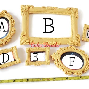 One Fondant Picture Frame Cake Topper With Optional Edible Image Photo ...