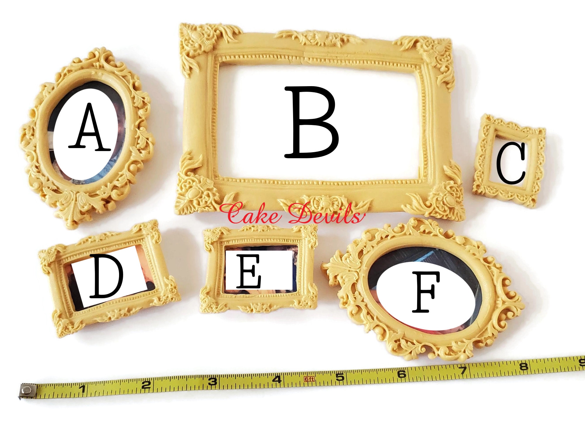 One Fondant Picture Frame Cake Topper With Optional Edible Image Photo ...