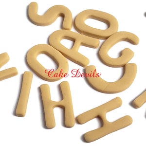 Fondant Letters, Handmade Edible Fondant Block Letters Cake Toppers ...