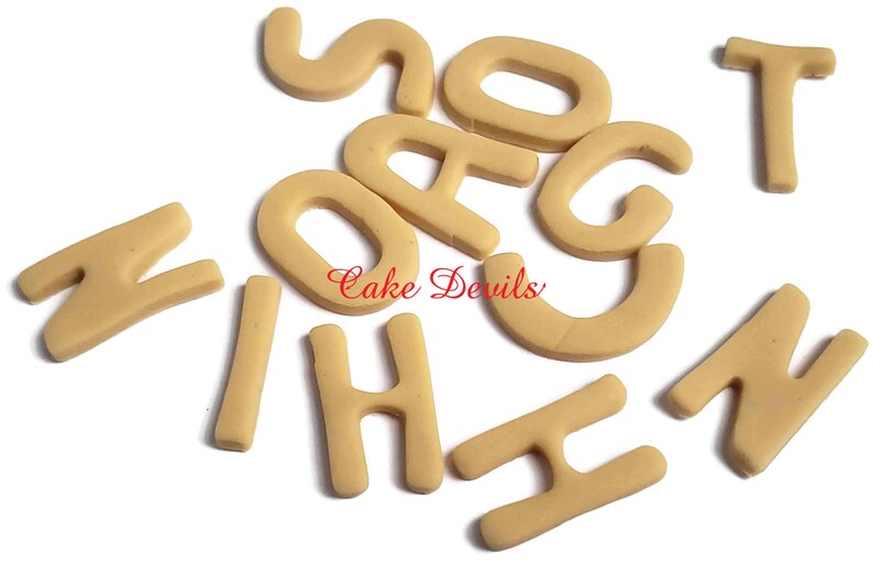 Fondant Letters Handmade Edible Fondant Block Letters Cake - Etsy
