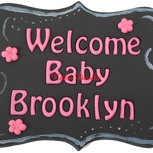 Personalized Fondant Plaque / Banner for Cake, Sign for Cake, Happy ...