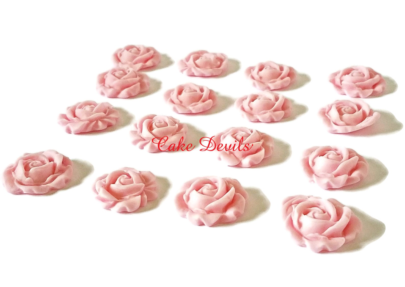 Fondant Rose Sugar Flowers, Edible Rosesflowers, Flower Cupcake Toppers ...
