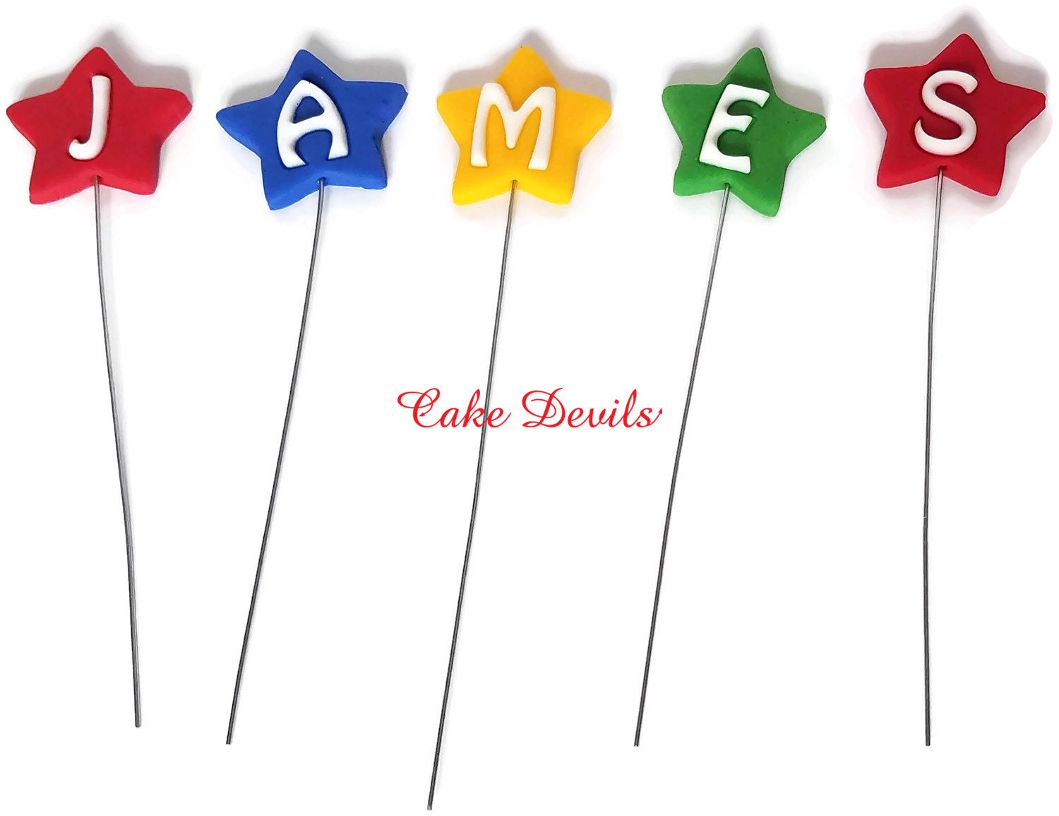 Exploding Fondant Stars or Hearts Cake Toppers, Star Cake Decorations ...