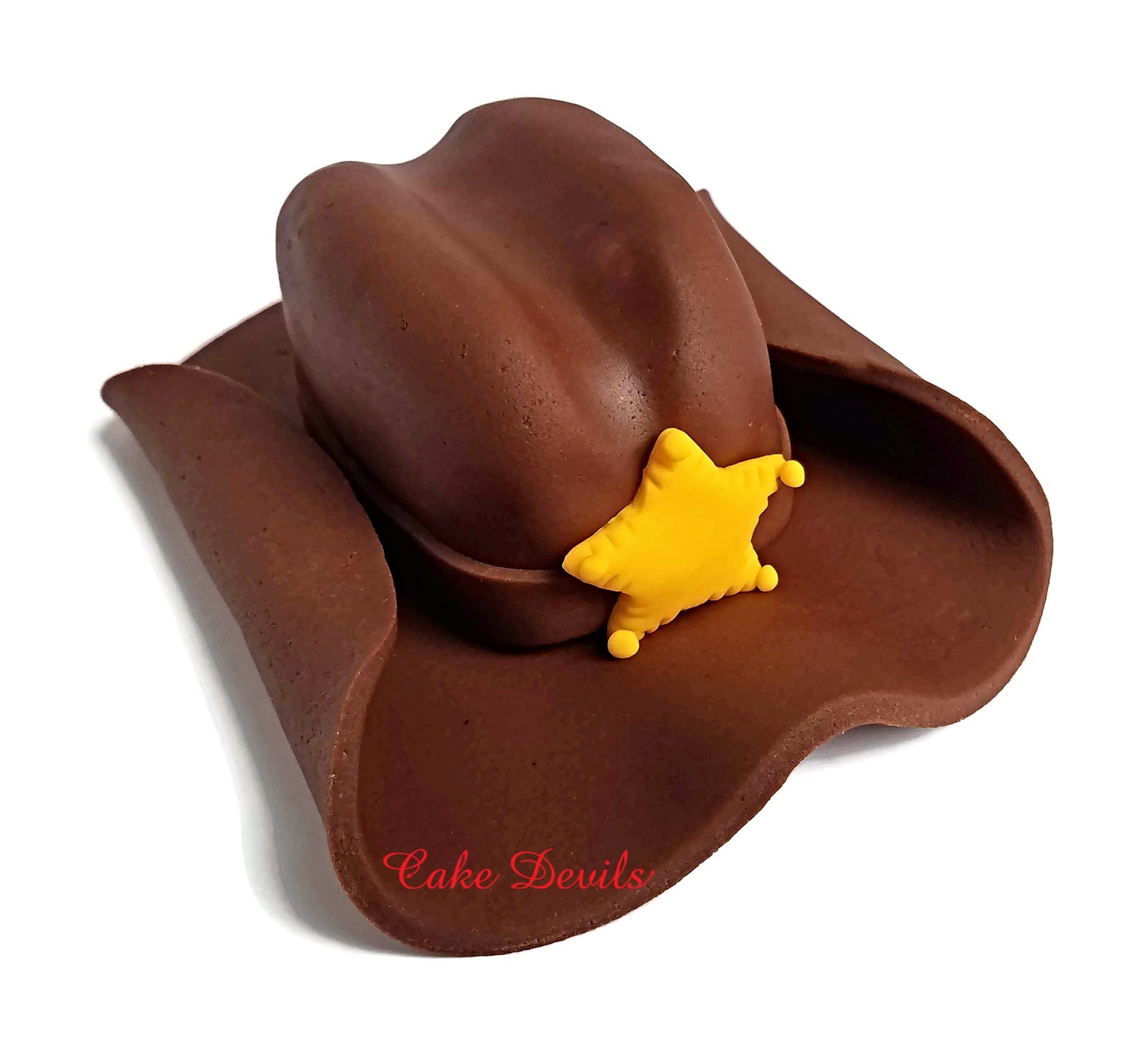 Cowboy Hat Cake Topper Handmade Edible Fondant Cowgirl Hat - Etsy