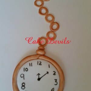 Fondant Pocket Watch Cake Decoration, Watch Cake Topper, Gift of Time ...