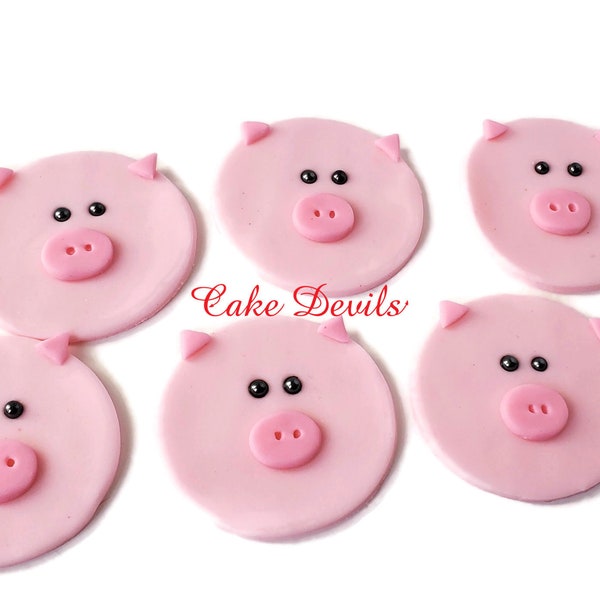 Pig Cupcake Toppers - Etsy