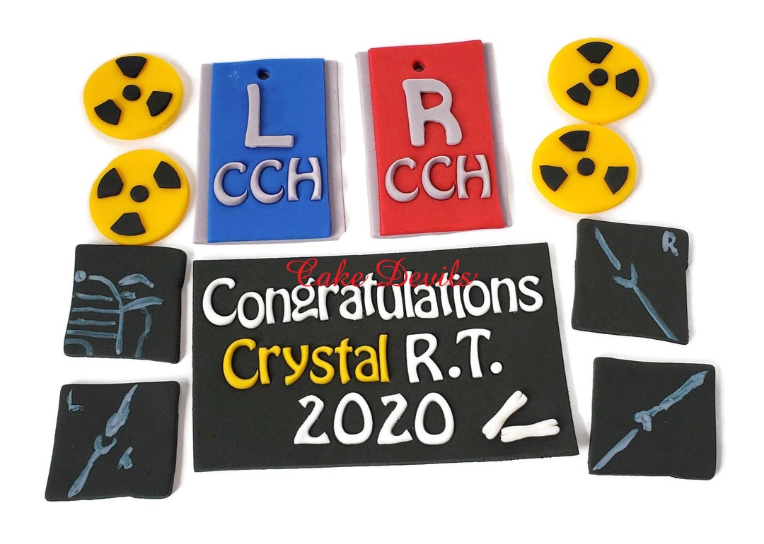 Radiology Fondant Cake Topper Kit, X-rays, Xray Markers, Biohazard ...