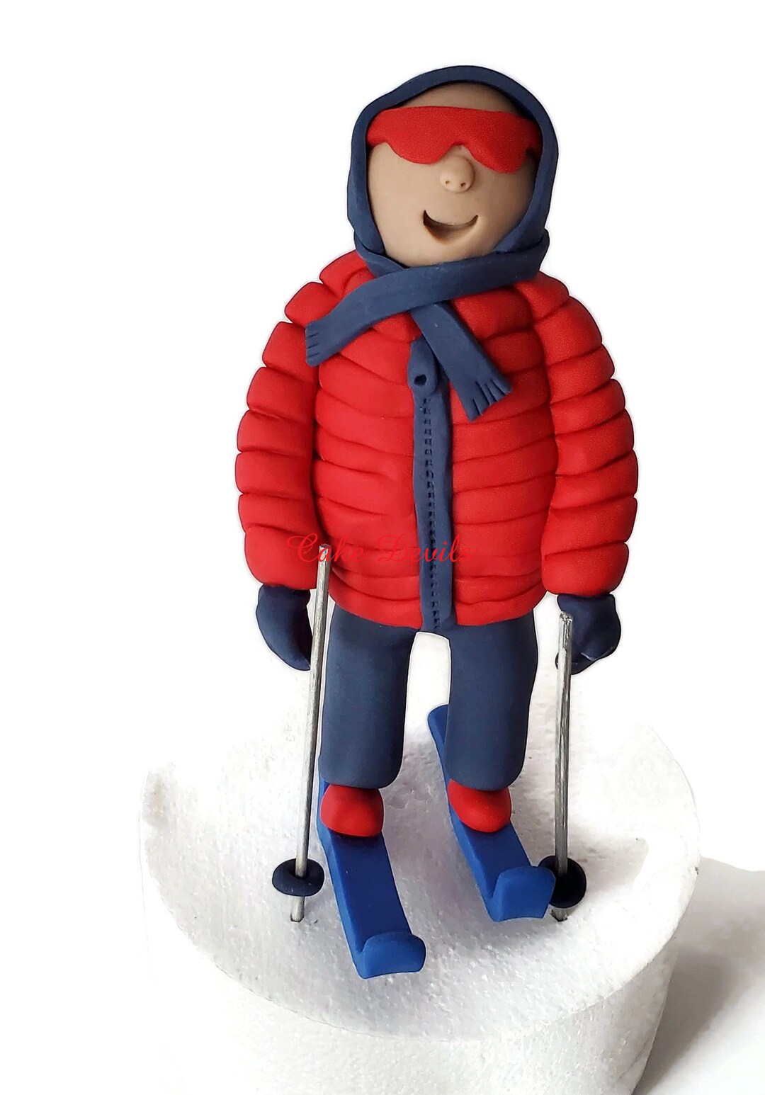 Skier Fondant Cake Topper Kit, Sking Cake Decorations, Ski Snow ...