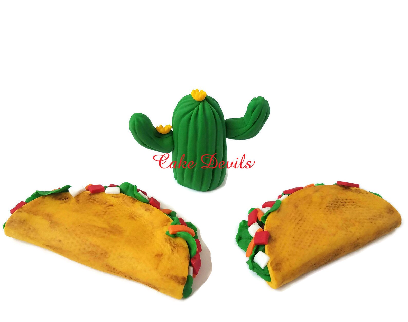 Taco Cake Topper for Fiesta Themed Birthday Cake Fondant - Etsy