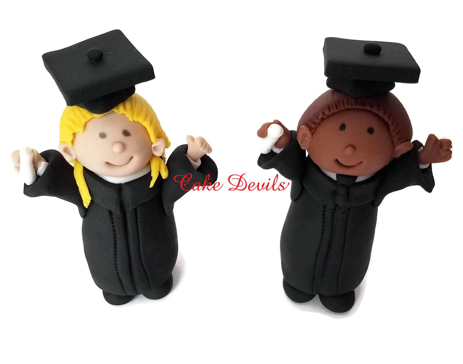 Graduation Boy Cake Topper or Fondant Graduation Girl | Etsy