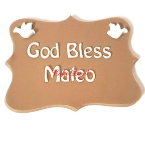 Personalized Fondant Plaque / Banner for Cake, Sign for Cake, Happy ...