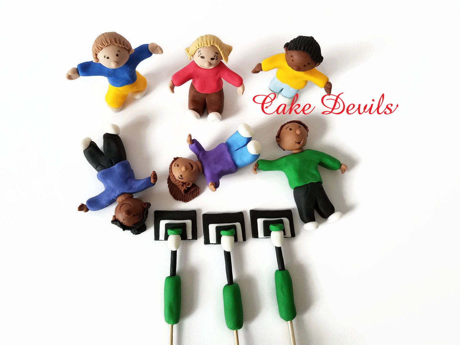 Jumping Party Trampoline Cake Toppers Bounce House Cake - Etsy