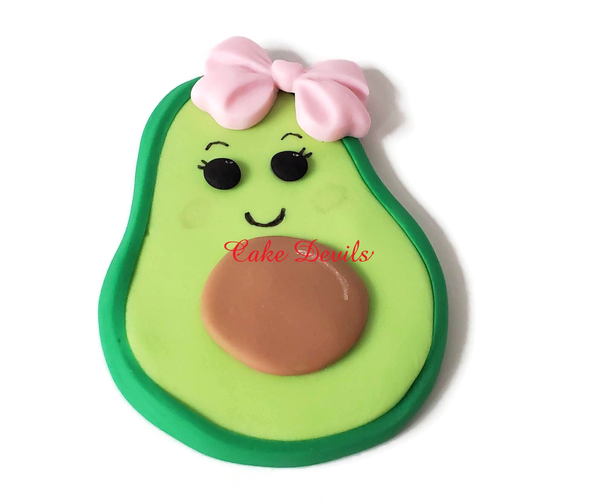 Fondant Avocado Cake Topper Handmade Edible Sugar Cute - Etsy