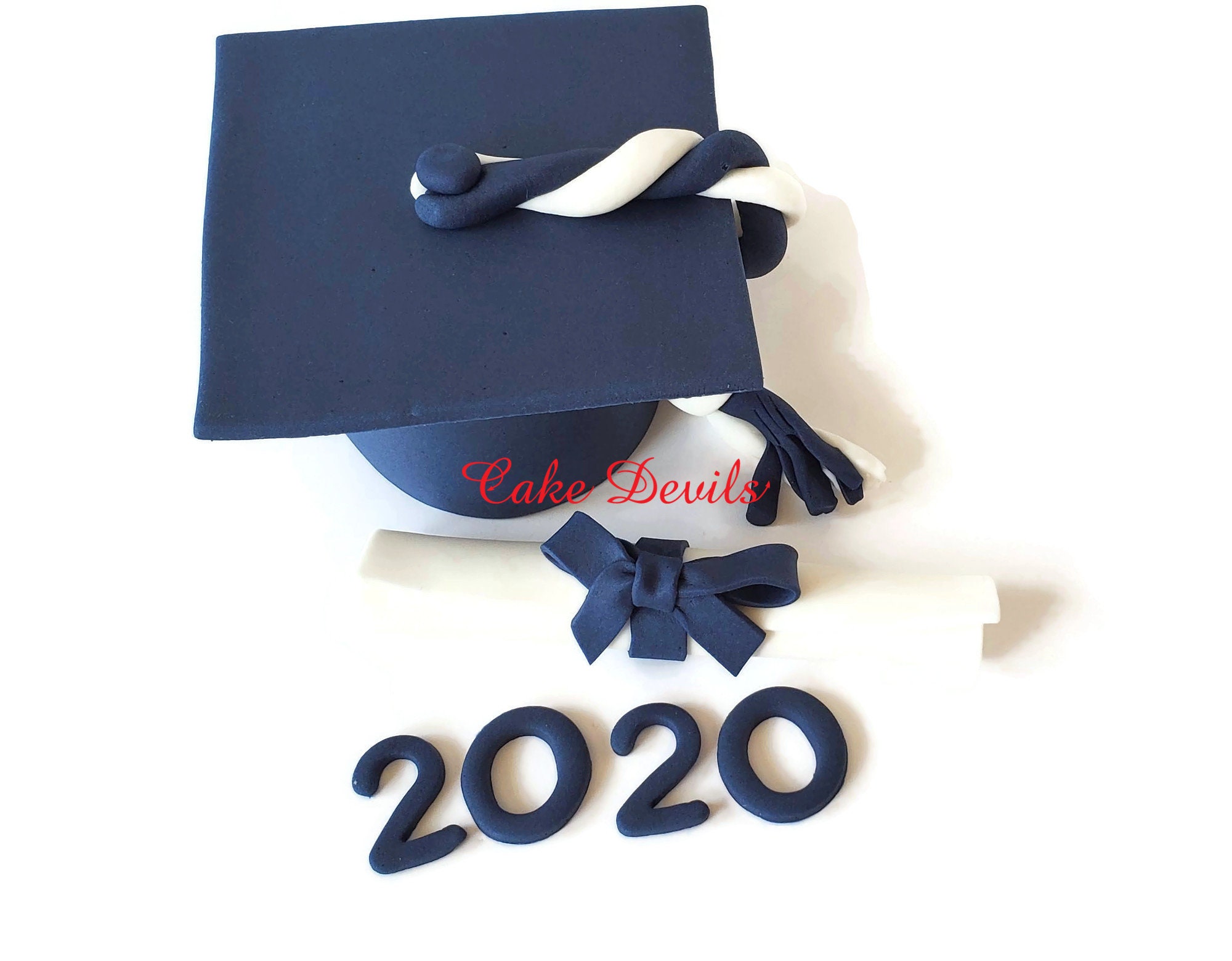 Fondant Graduation Cap Cake Topper With Diploma Cake - Etsy