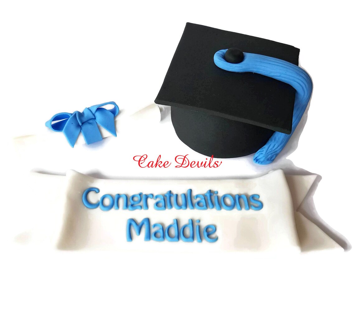 Graduation Cake Topper Fondant Graduation Cap | Etsy