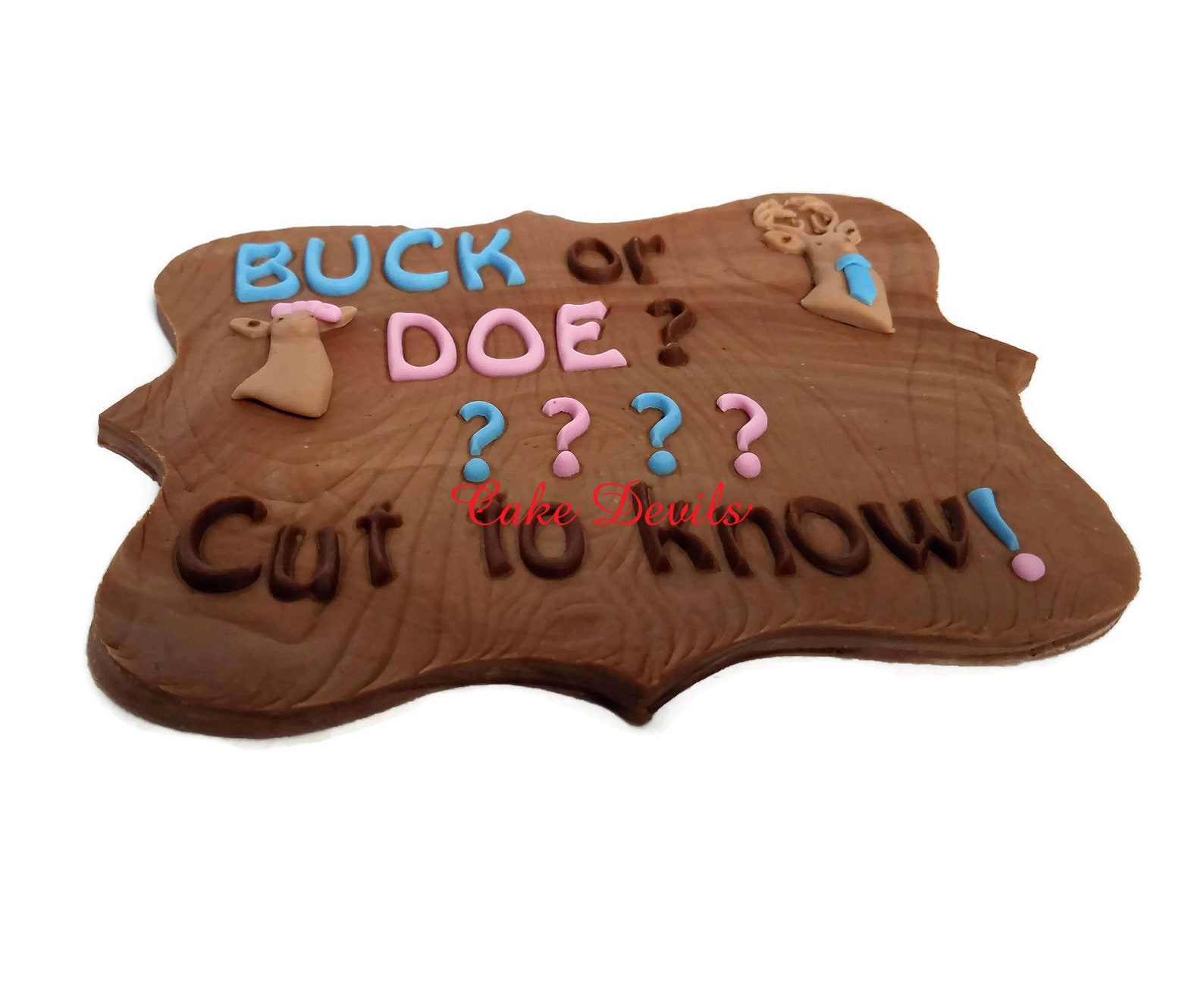 Buck or Doe Gender Reveal Fondant Cake Topper Gender Reveal | Etsy