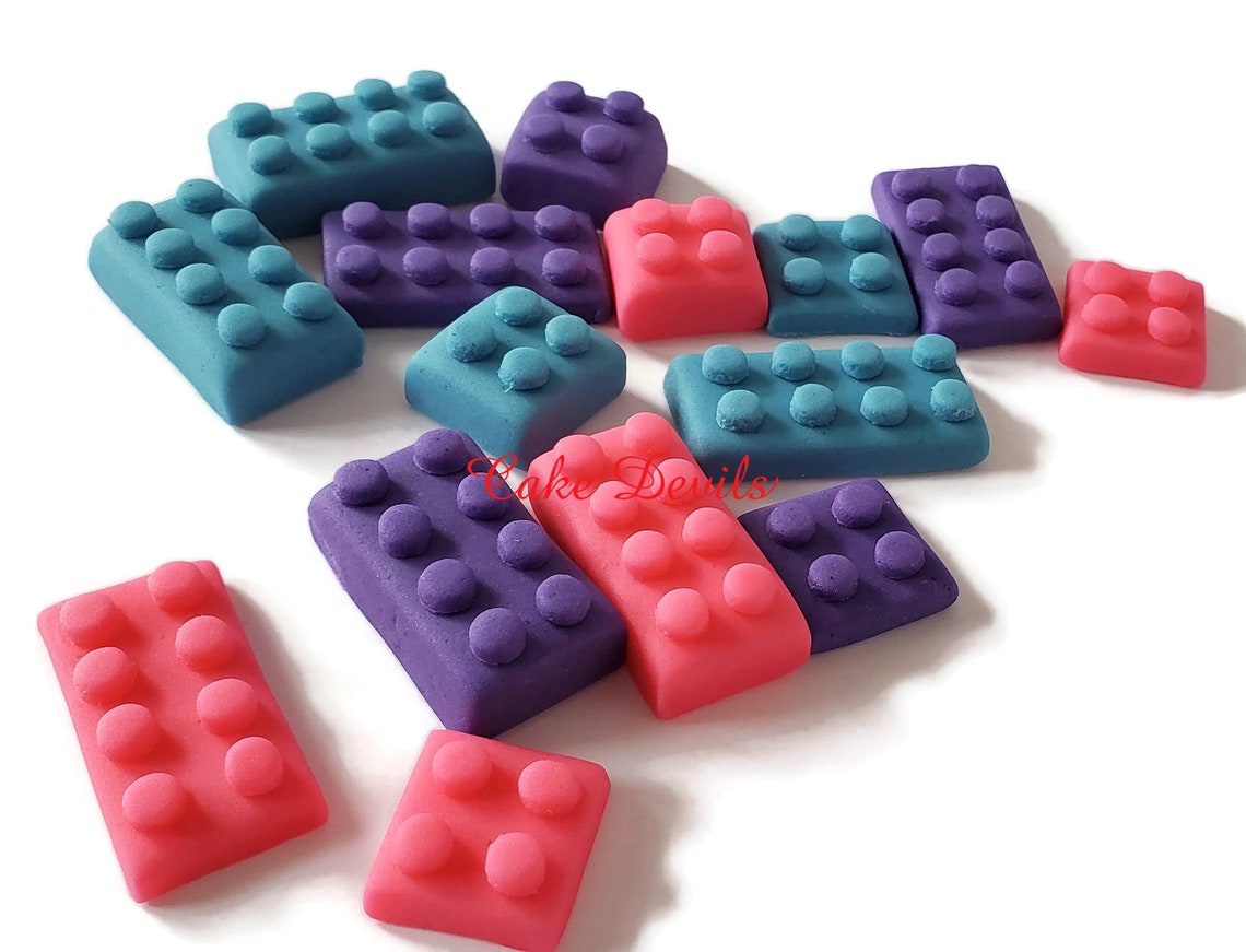 Fondant Building Blocks Cake Toppers, Fondant Building Bricks Cake ...