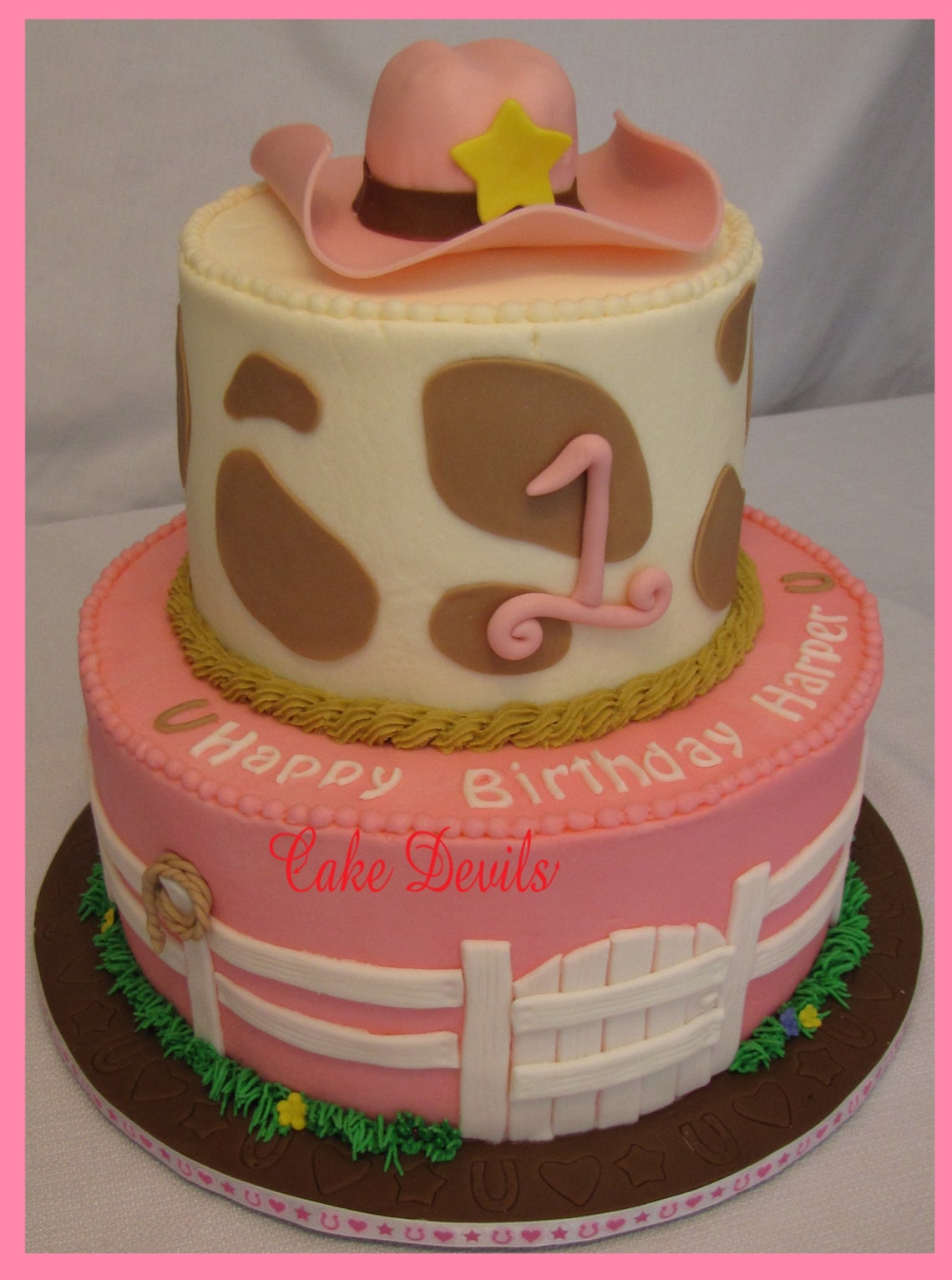 Cowboy Hat Cake Topper Handmade Edible Fondant Cowgirl Hat - Etsy