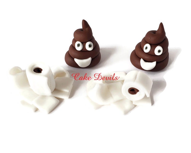 Holy Crap, Old As, Fondant Toilet Paper and Poop Cupcake Toppers ...