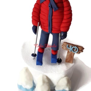 Skier Fondant Cake Topper Kit, Sking Cake Decorations, Ski Snow ...