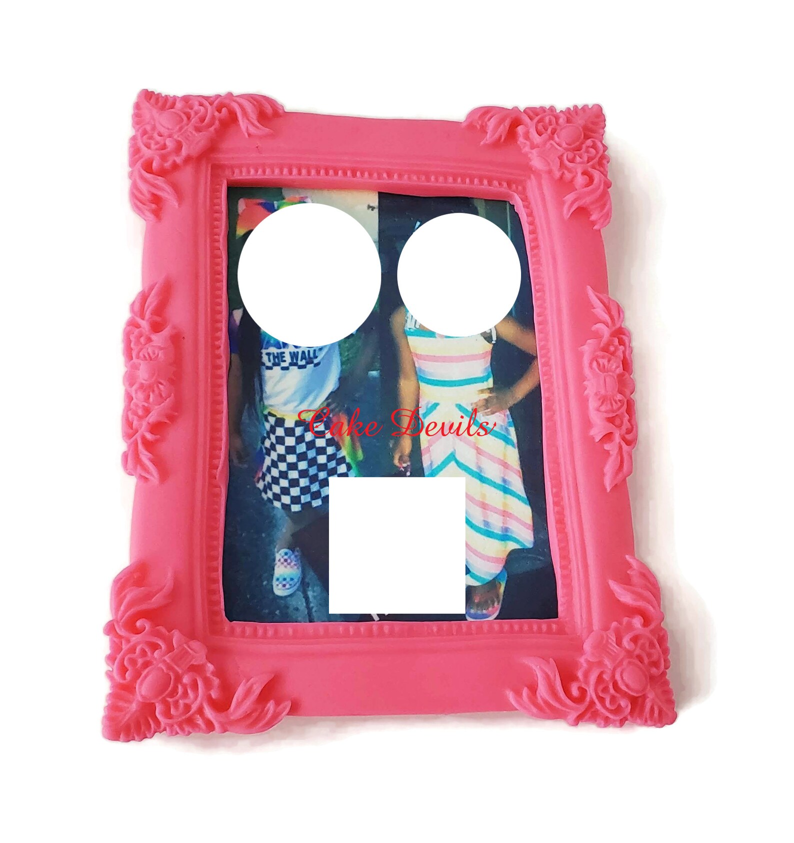 One Fondant Picture Frame Cake Topper With Optional Edible Image Photo ...