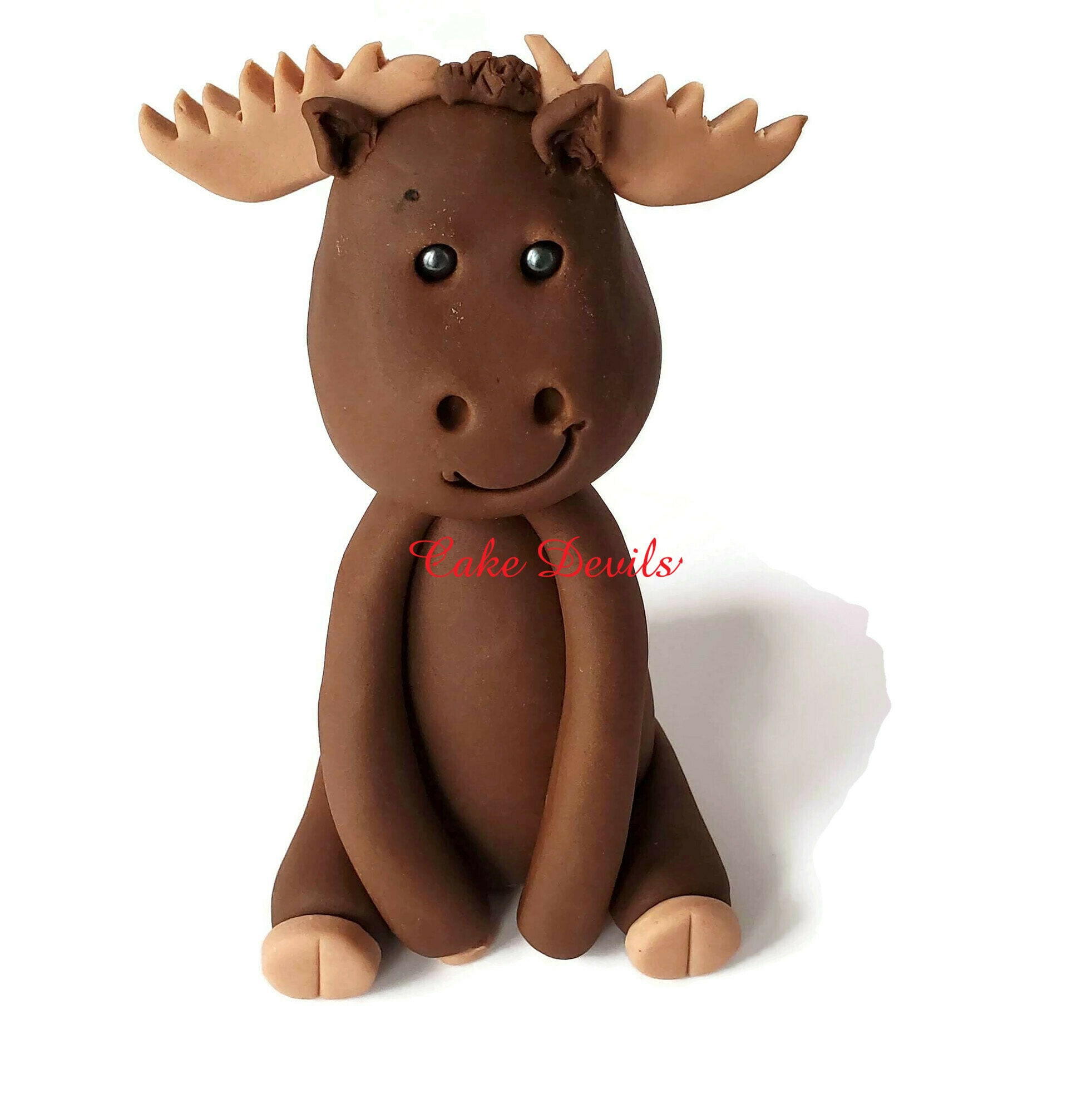 Fondant Moose Cake Topper A Perfect Fit With the Fondant - Etsy