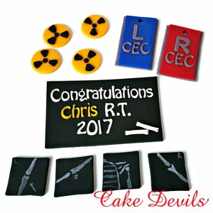 Radiology Fondant Cake Topper Kit, X-rays, Xray Markers, Biohazard ...