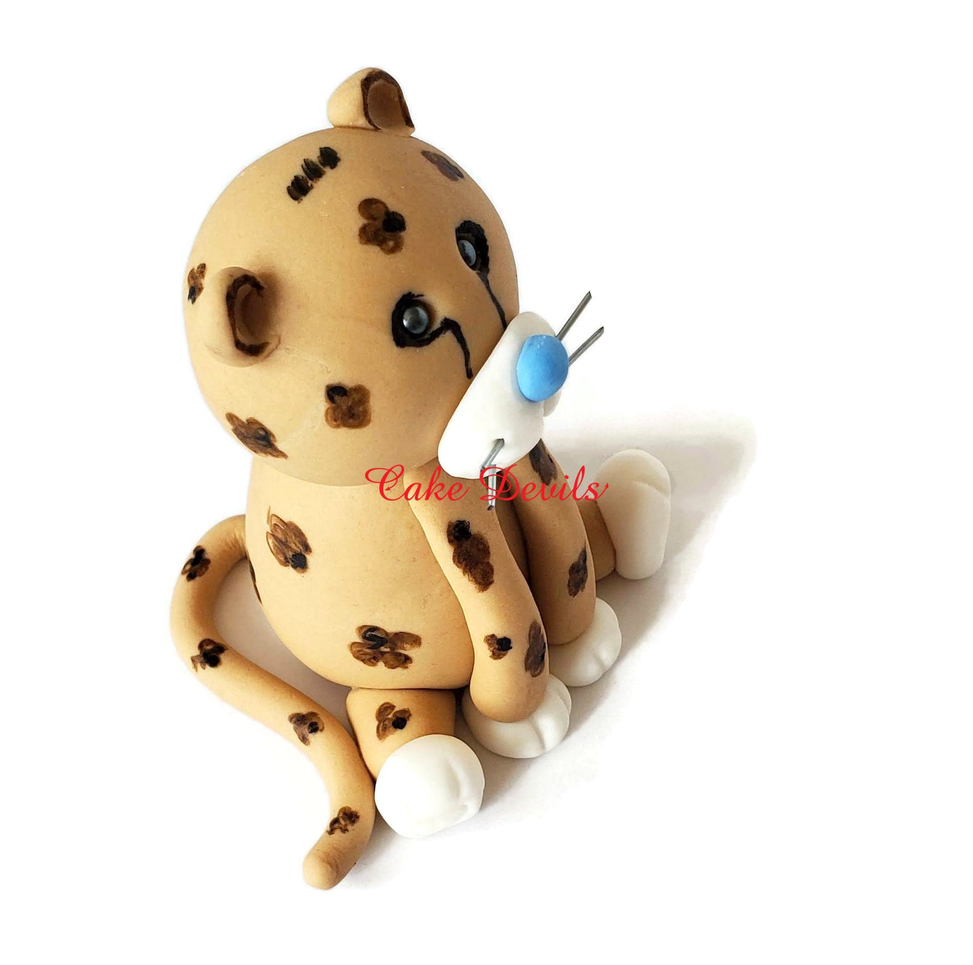 Fondant Cheetah Cake Topper Birthday Party Cake Leopard Cake - Etsy