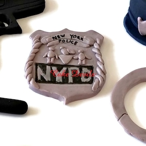 Police Officer Cake Decorations, Police Academy Graduation Fondant Cake ...
