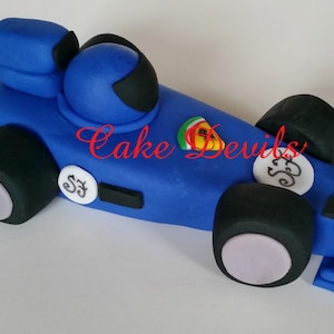 Race Car Fondant Cake Topper, Handmade Edible Sports Car Cake Topper ...
