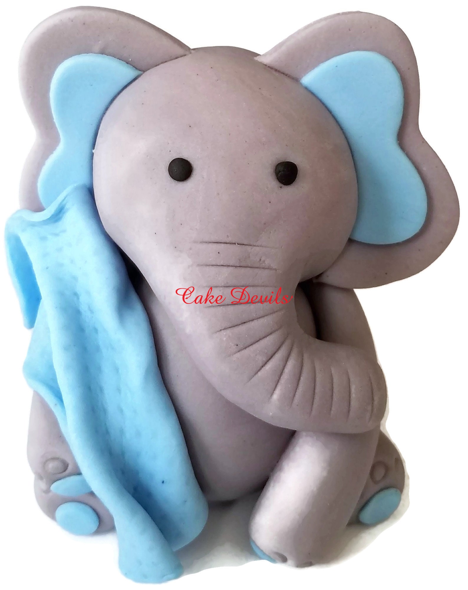 Fondant Elephant Cake Topper With Blanket Great for Elephant | Etsy