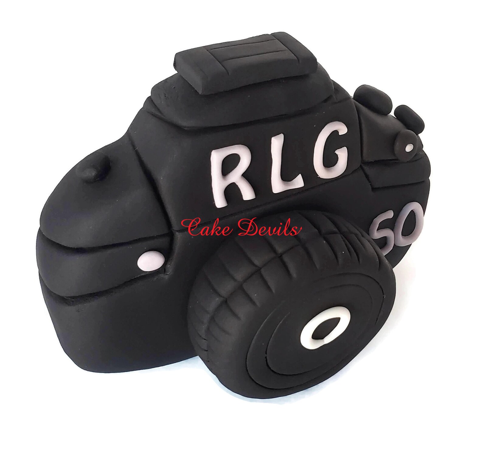 Fondant Camera and Optional Clapboard Cake Toppers, Personalized Cake ...