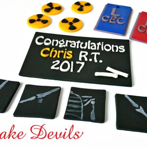 Radiology Fondant Cake Topper Kit, X-rays, Xray Markers, Biohazard ...