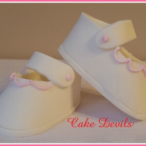 Fondant Baby Booties, Baby Shower, Baby Shoes Cake Decorations, Baby ...