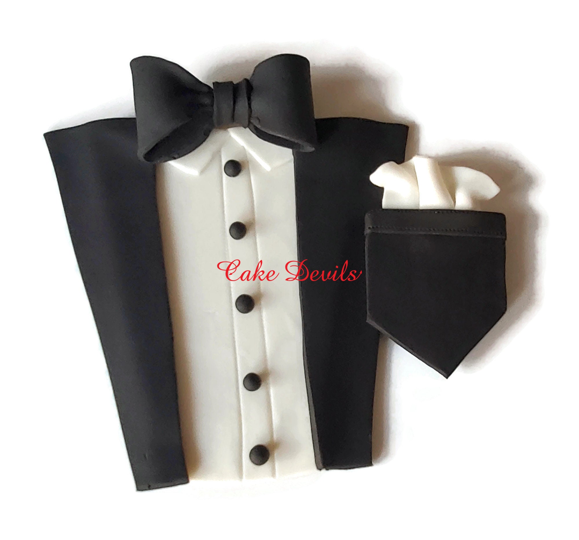Fondant Man Tuxedo Cake Toppers Faux Suit Tuxedo Cake - Etsy